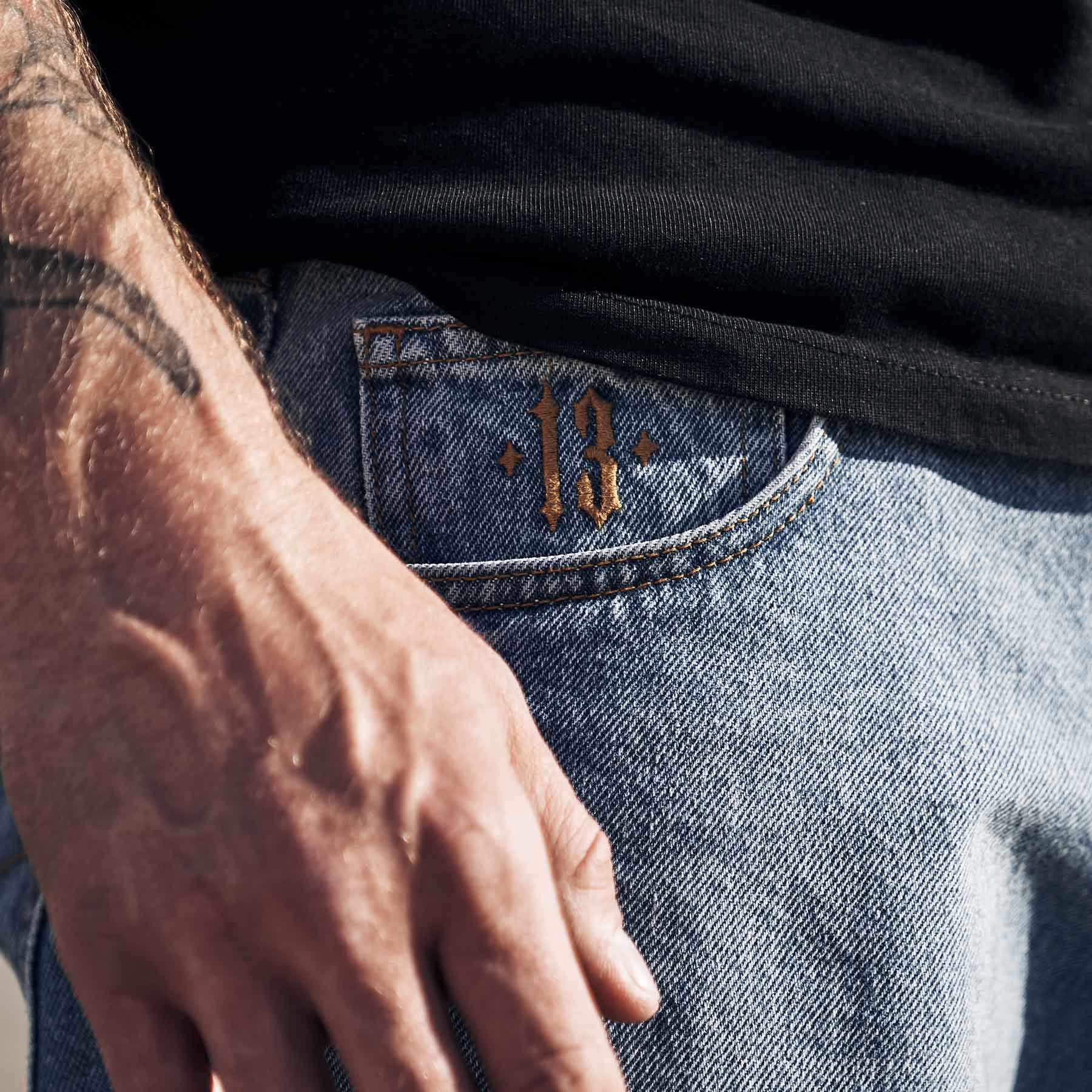 Jeans Hosen für Männer - Blue & Black washed