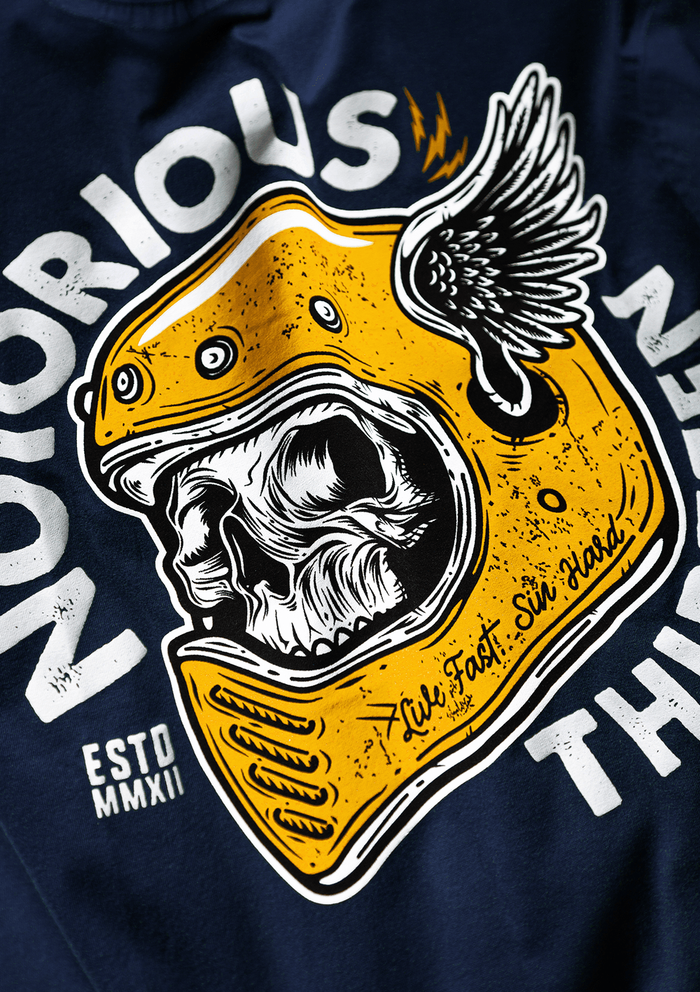 MEN OF MAYHEM I Männer I T-Shirt Deathwing N/G navy
