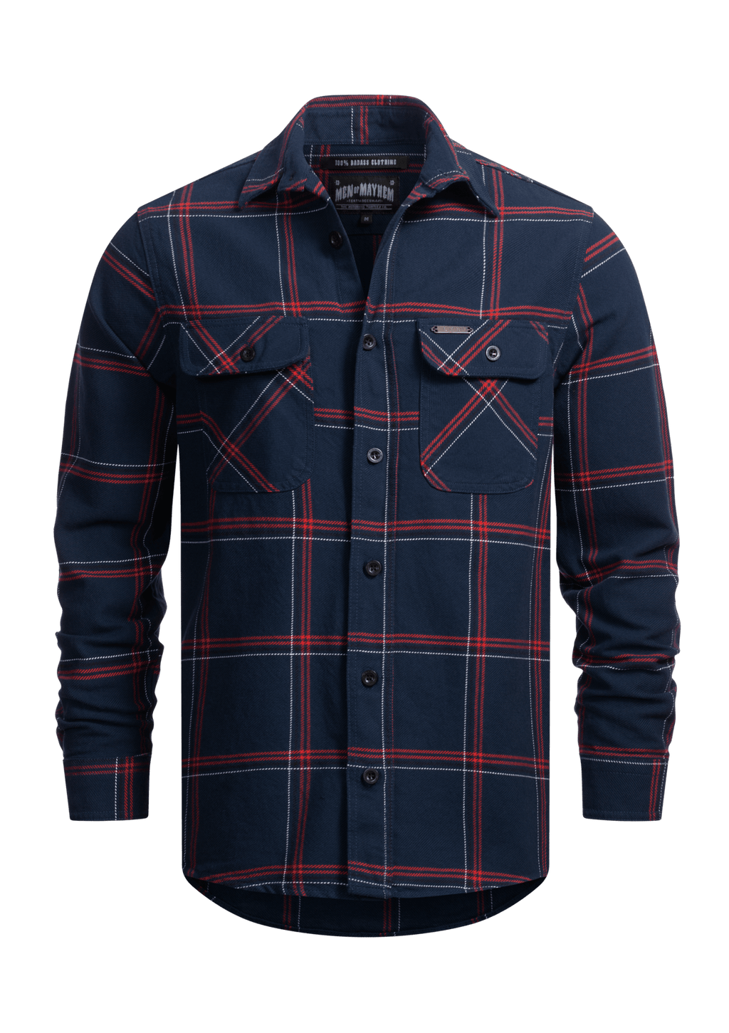 MEN OF MAYHEM | Men | Flanellhemd Marine / Heavy D I Schwer